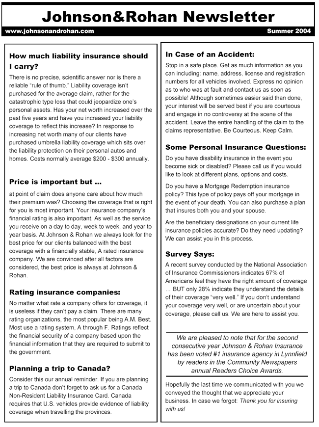04summer1a - Johnson and Rohan Insurance